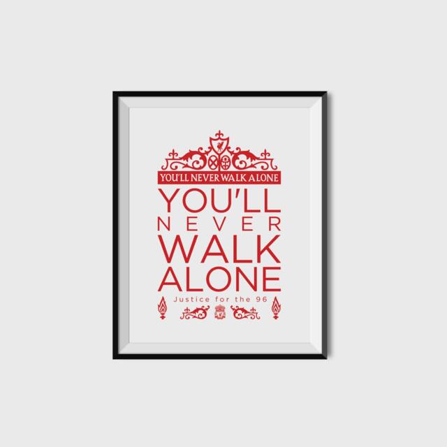 You'll Never Walk Alone Print - Liverpool Football Club Minimal, Wall ...