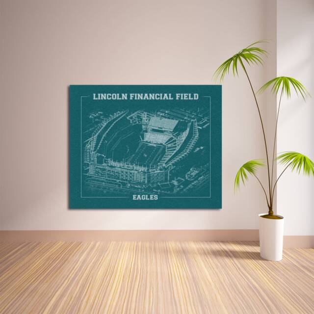 Vintage Lincoln Financial Field Seating Chart Print Philadelphia Eagles ...