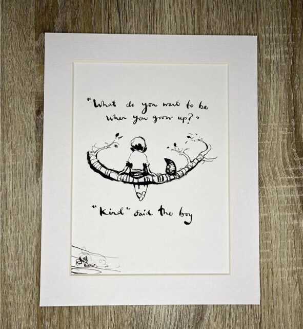 Charlie Mackesy Mounted Print - The Boy, Mole, Fox & Horse Book Page ...