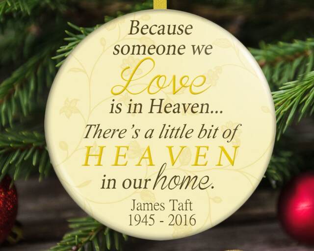 Memorial Christmas Ornament, Someone We Love Is in Heaven, Gift For ...