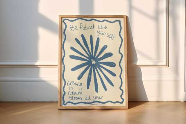Nothing in Nature Blooms All Year Print - Modern Floral Poster by Etsy ...