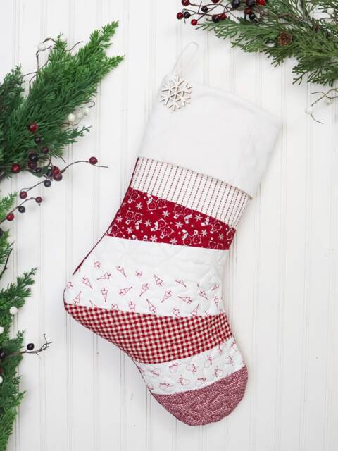 Personalized Quilted Christmas Stocking Farmhouse Country Decor by Etsy ...