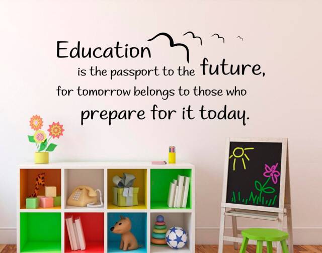 Education Is The Passport To Future Wall Vinyl Decal Sticker ...