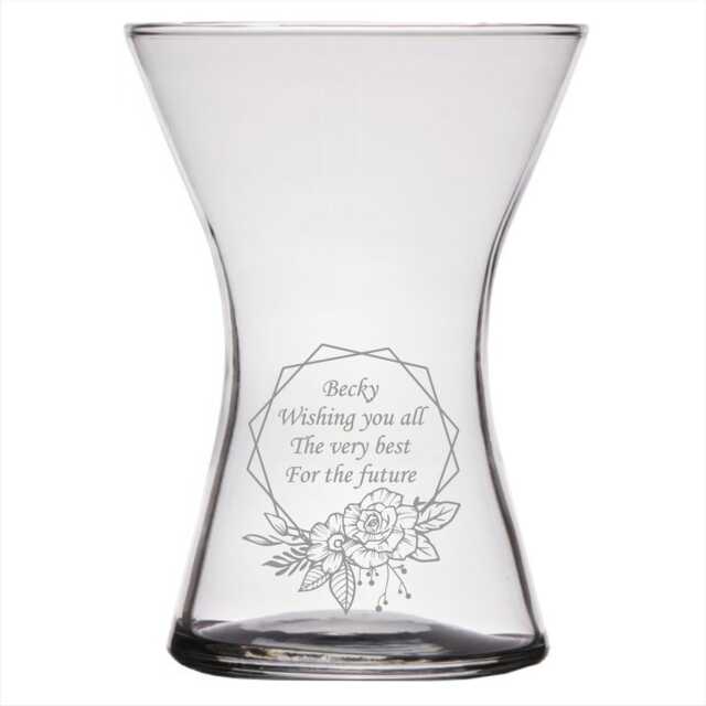 Personalised Engraved Flower Vase Wedding, Anniversary, Retirement Gift ...
