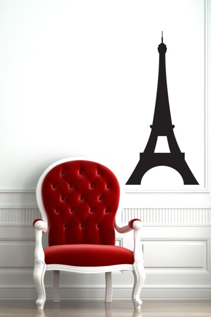 Eiffel Tower Wall Decal - Paris Bedroom Decor Decals Office Art Modern ...