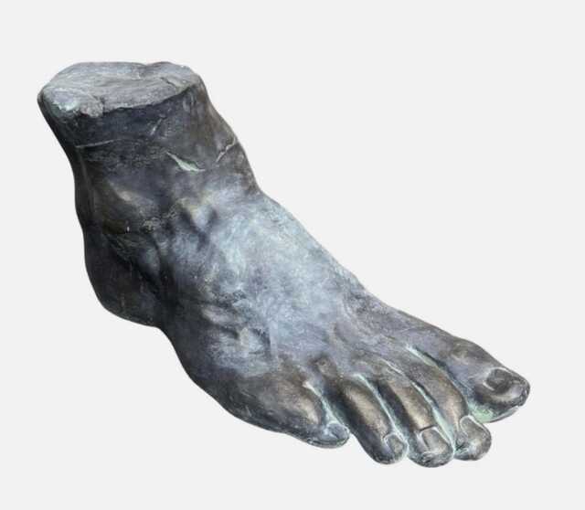 Giant Foot Statue Feet Fragment Recon Stone Hand Finished Bronze Roman ...