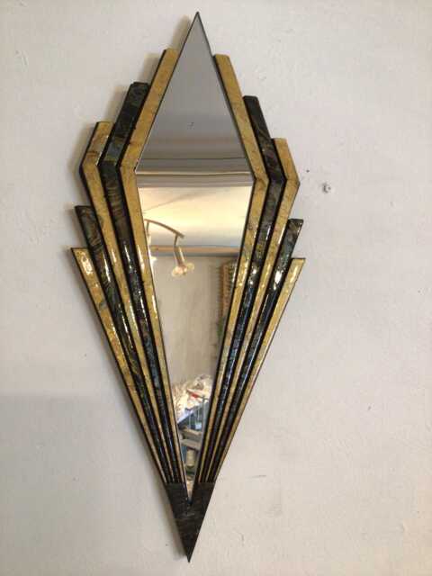Art Deco Decorative Mirror, Large, 50 cm X 22 by Etsy | ufurnish.com