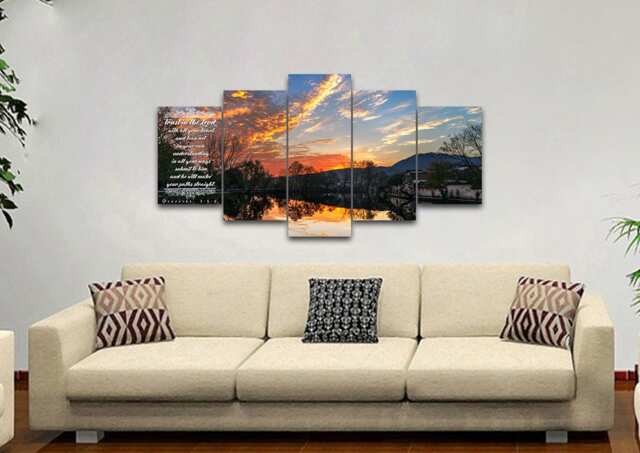 Proverbs 35-6 #47 Niv Trust in The Lord Bible Verse Canvas - Christian ...