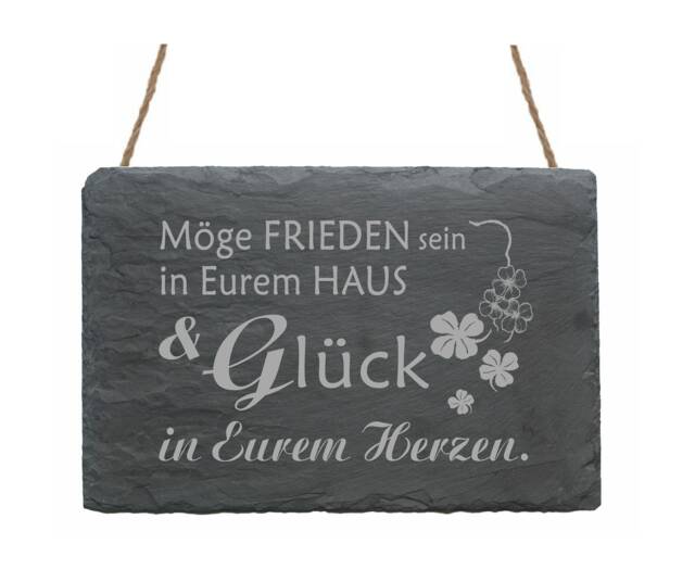 Slate Board With Saying ?? Peace & Happiness ?? Gift Moving ...