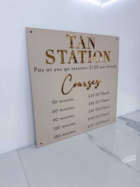 Custom Acrylic Price List Sign 3D Text, Uv Printed Menu by Etsy ...