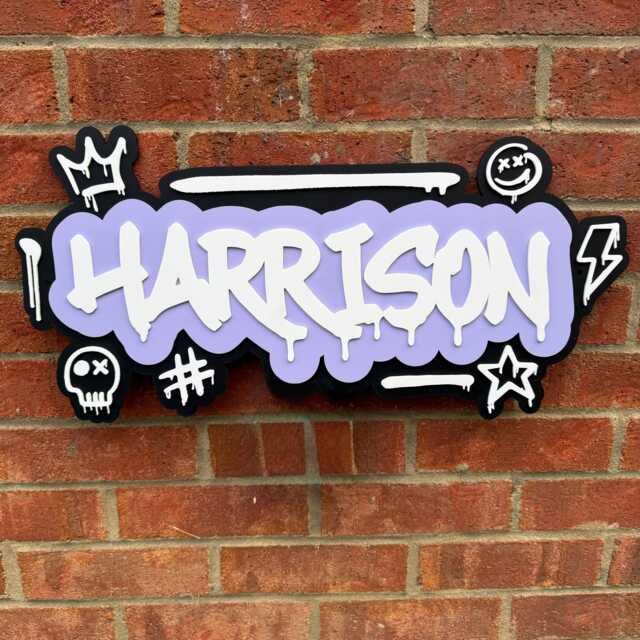 Graffiti Name Sign For Children With Three Layers Of Acrylic by Etsy ...