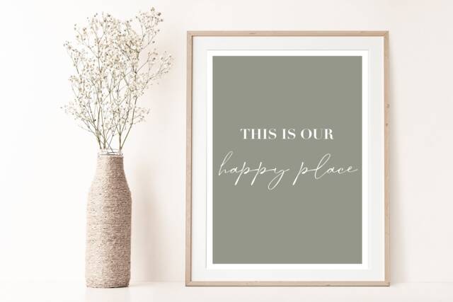 This Is Our Happy Place Sign - Living Room Signs Farmhouse Above The ...