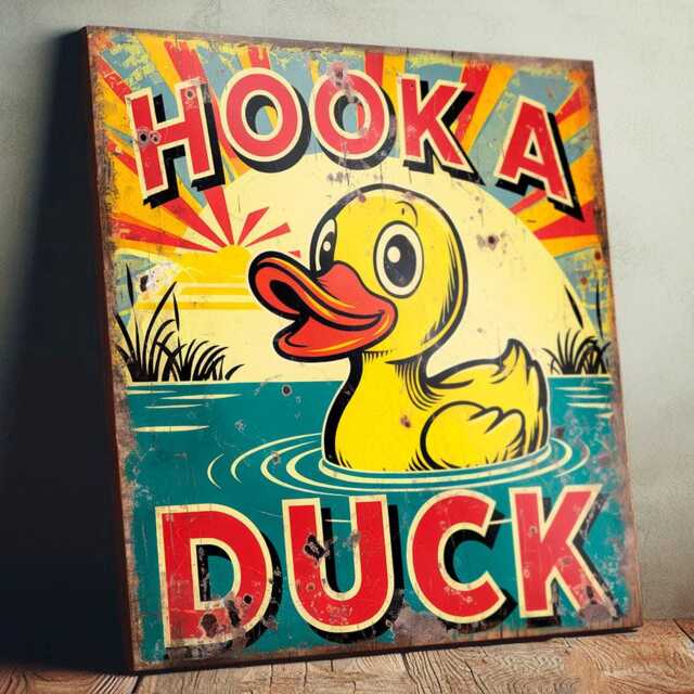 Vintage Style Hook A Duck Sign Retro Fairground Wall Art by Etsy ...