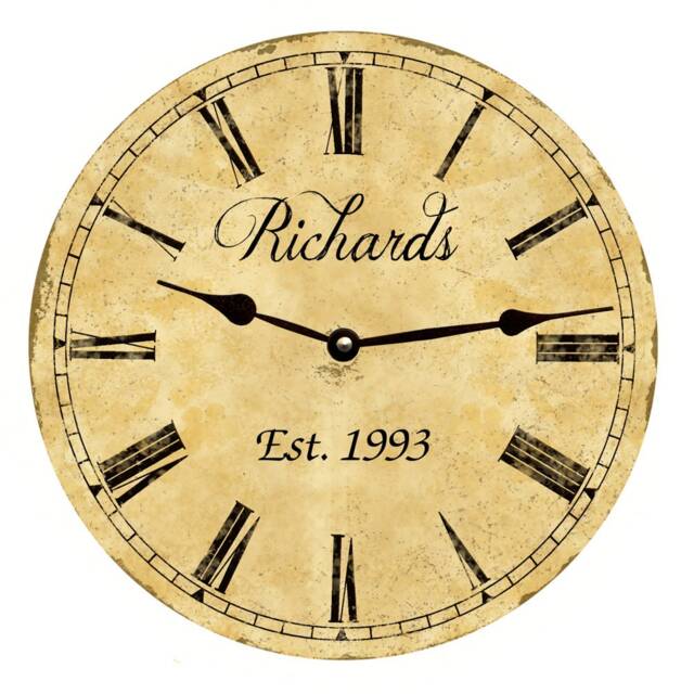Personalized Clock - Family Name Clock by Etsy | ufurnish.com