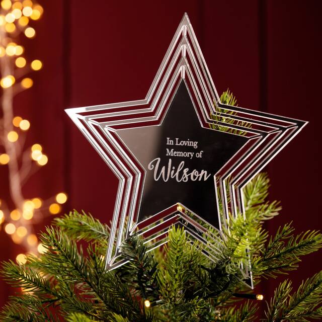 Personalised Memorial Star Christmas Tree Topper by Etsy | ufurnish.com