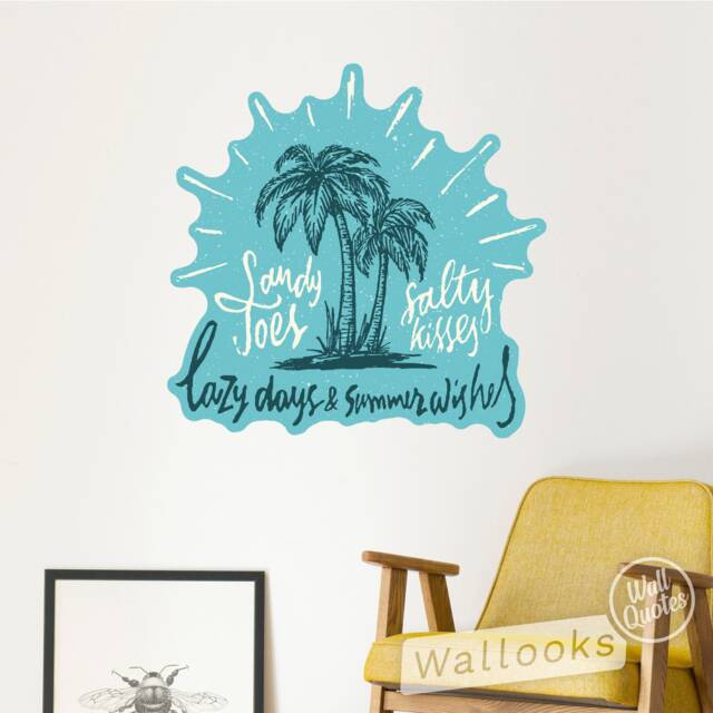 Salty Toes & Kisses Wall Quote, Inspirational Message, Words, Self ...
