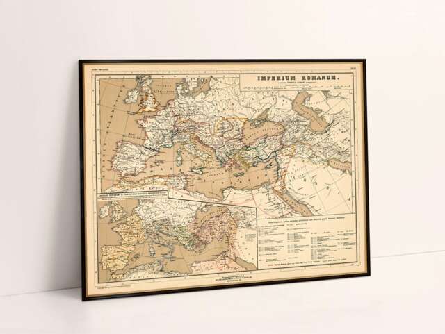 Old Map Of Europe During Roman Empire in The First Century Bc ...