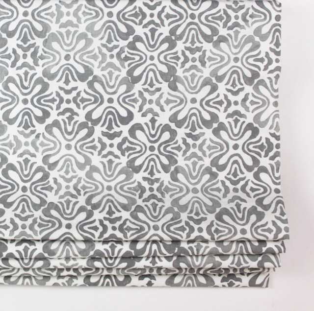 Galbraith & Paul Tulip Custom Roman Shades - Shown in Light Cadet On ...