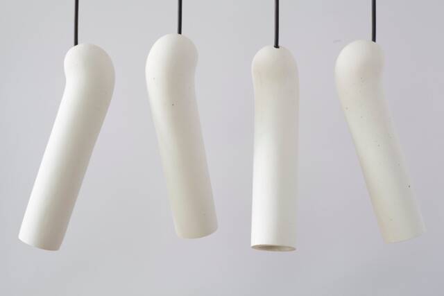 Handmade Plaster Cylinder Pendant Light Modern Minimalist Chandelier by ...