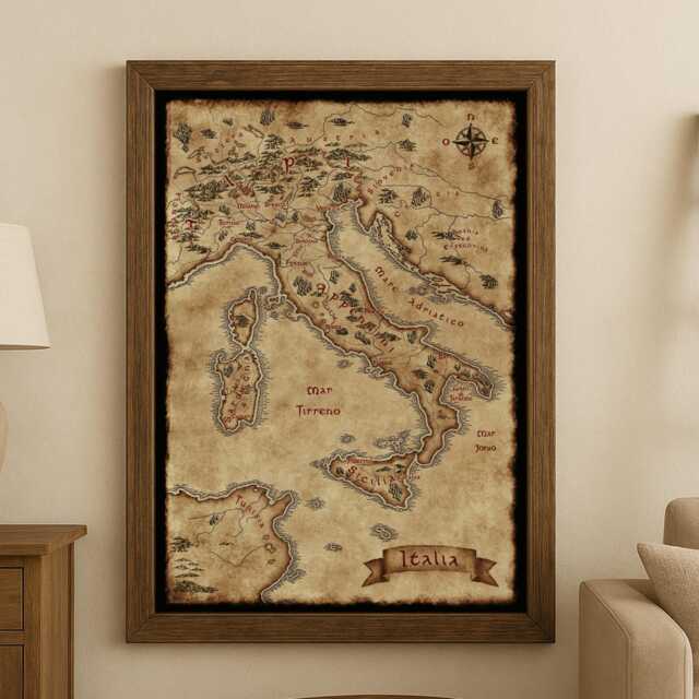 Fantasy Map Of Italy Italian Art Print by Etsy | ufurnish.com