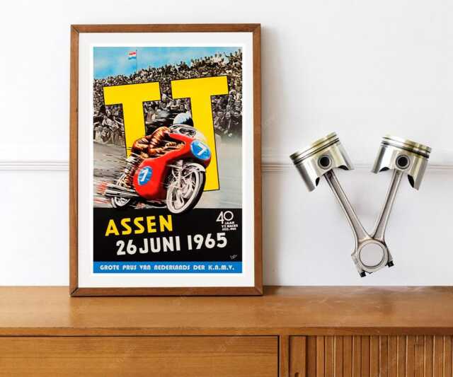 Reprint Of A Vintage 1965 Dutch Tt Racing Event Poster by Etsy ...