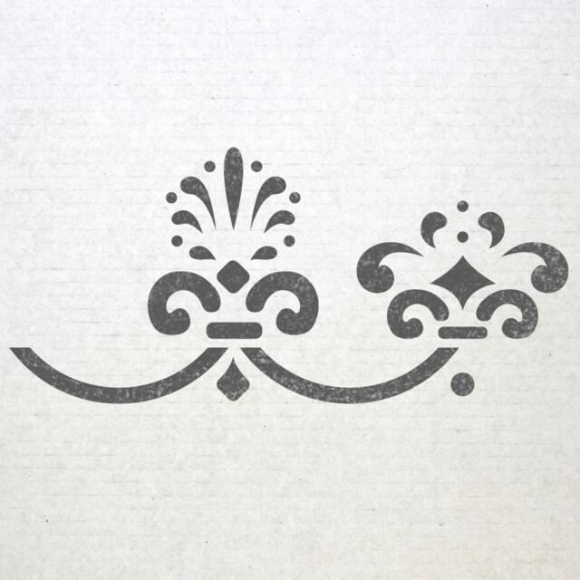 Wall Baroque Border Stencils 003 Pattern Reusable Template For Diy Wall ...
