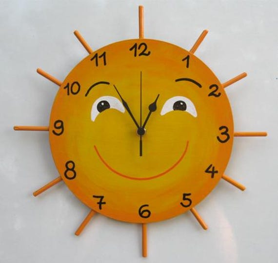 Little Miss Sunshine Hand Painted Wall Clock by Etsy | ufurnish.com