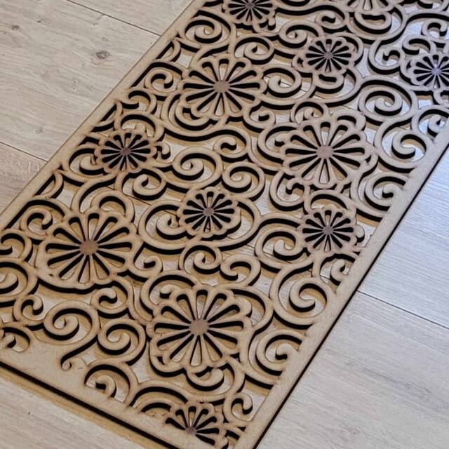 Floral Swirls Radiator Cabinet Screen Laser-Cut Mdf Panel, Home Decor ...