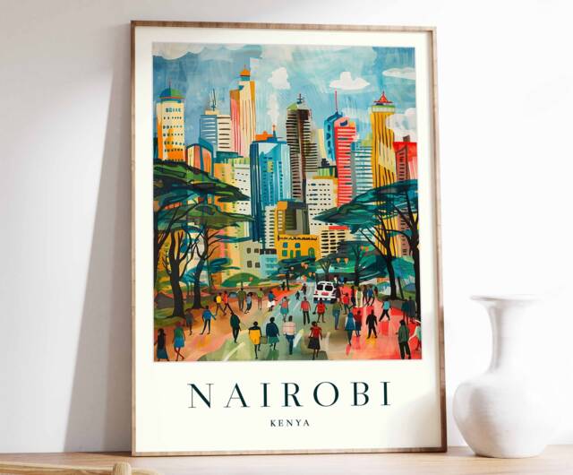 Nairobi Travel Poster Kenya Cityscape Art Print by Etsy | ufurnish.com