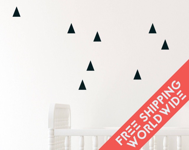 Triangle Black Wall Decals Decor Stickers Nursery Baby Modern ...