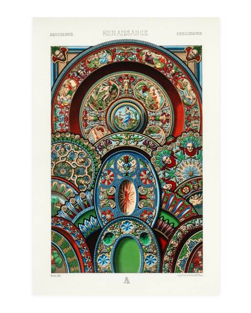 Renaissance Print, Albert Racinet, L'ornement Polychrome , Print - 35 ...