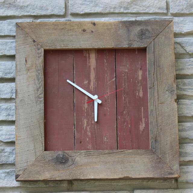 Rustic Barn Wood Clock by Etsy | ufurnish.com