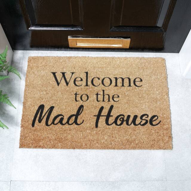 Welcome To The Madhouse Doormat - Coir Mad House Mat - 60x40cm by Etsy ...