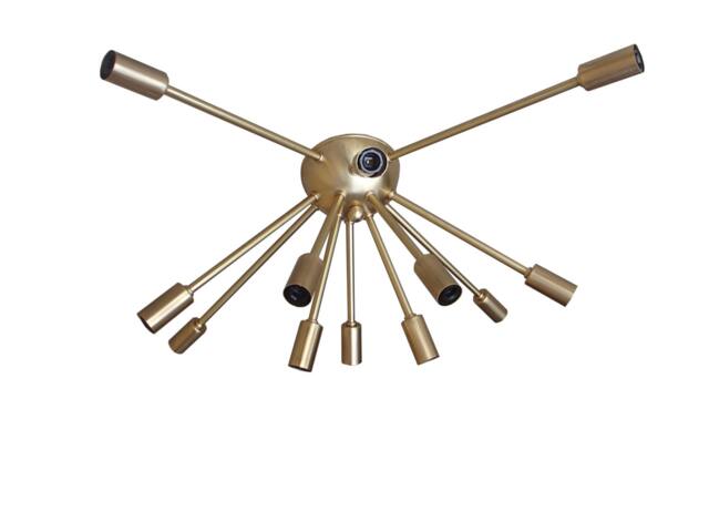 Sputnik Ceiling Light - 12 Arm Atomic Mid Century Living Room Lighting ...
