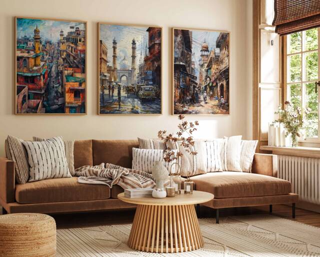 Set Of 3 Lahore Travel Posters, Pakistan Prints, Art, Islamic Wall ...