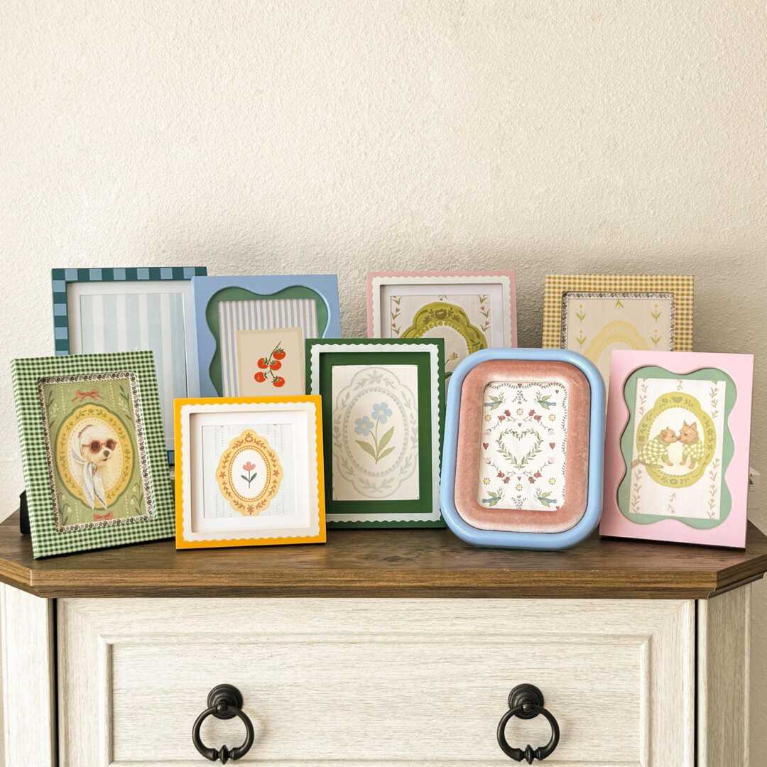 pastel picture frames