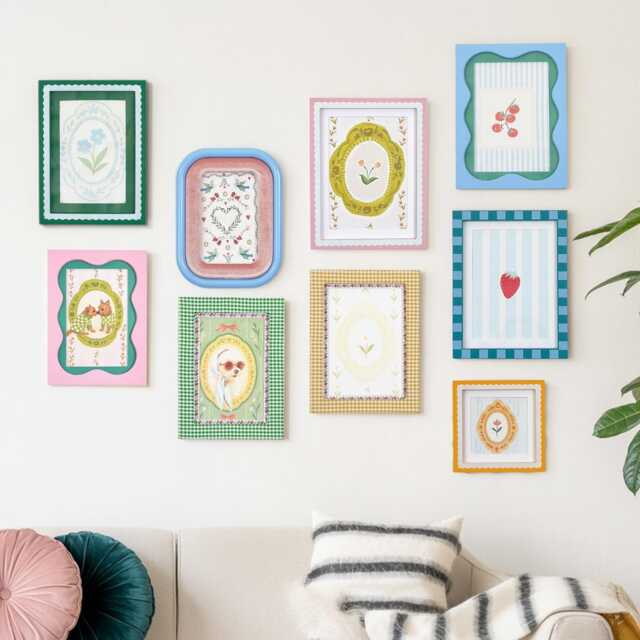 pastel picture frames