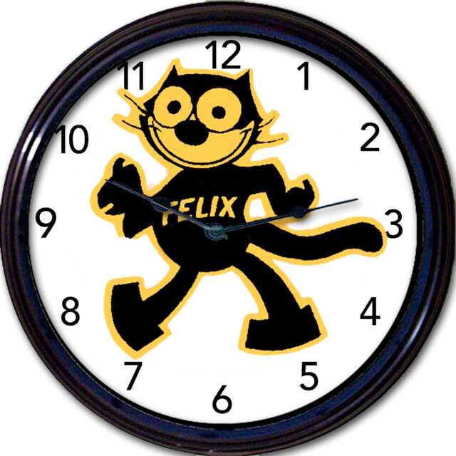 Felix The Cat Wall Clock Retro Black Decor by Etsy | ufurnish.com