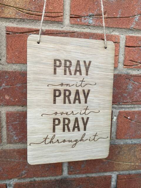Laser Engraved Oak Prayer Sign Christian Home Decor by Etsy | ufurnish.com