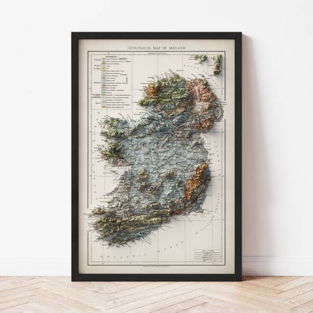 Ireland Topographic Map 1900 Vintage Style Gicl??e Print by Etsy ...