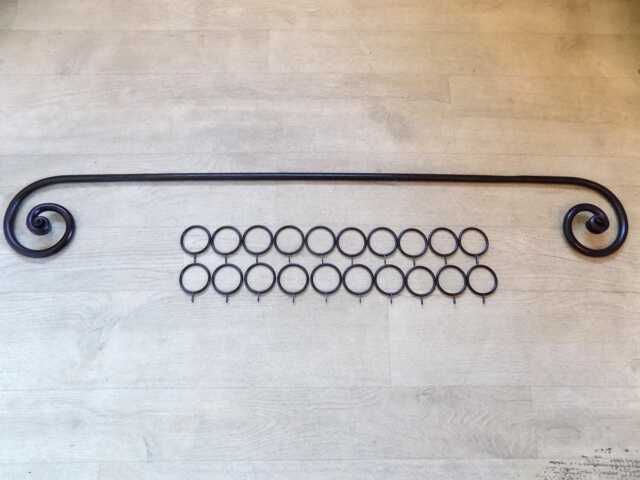 Curtain Rail Set Upwrought Iron - Forged Steel Hand Made in The UK ...