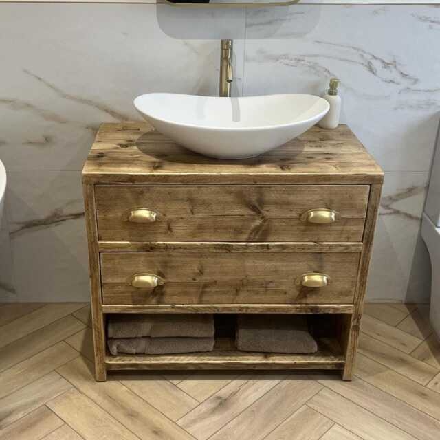 Abingdon - Handmade Reclaimed Timber Bathroom Furniture Vanity Unit ...