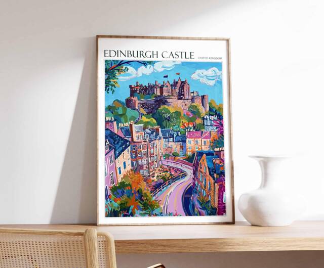 Edinburgh Castle Travel Poster Scottish Art Print by Etsy | ufurnish.com