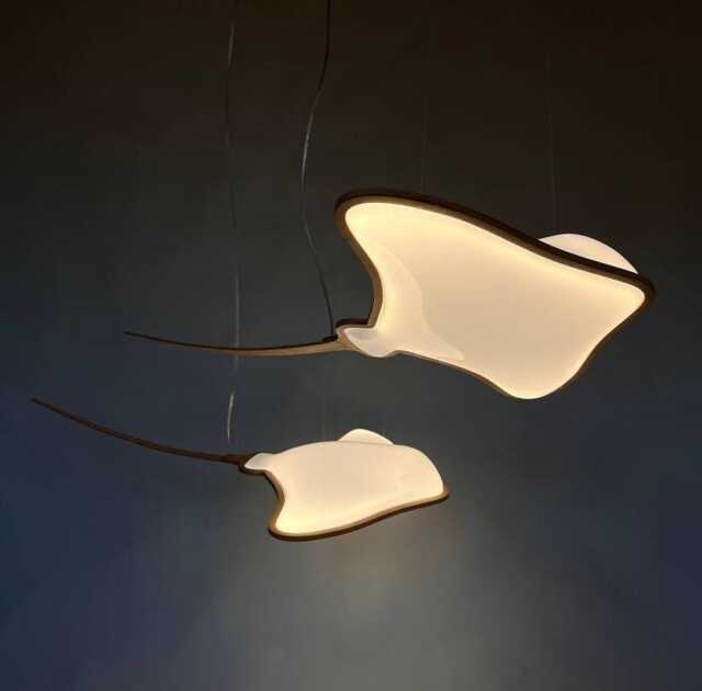 Handmade Flying Stingray Lamp Artem Ronsky Marine Pendant Light by Etsy ...