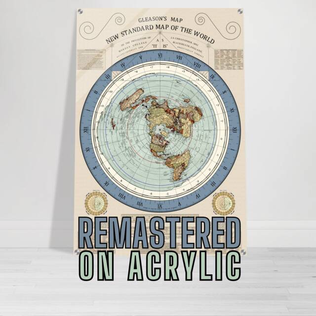 2025 Remastered Gleason's New Standard Map Of The World - Stunning ...