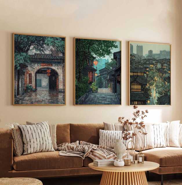 Set Of 3 Chengdu Posters, China Travel Prints, Sichuan Wall Art, Decor ...