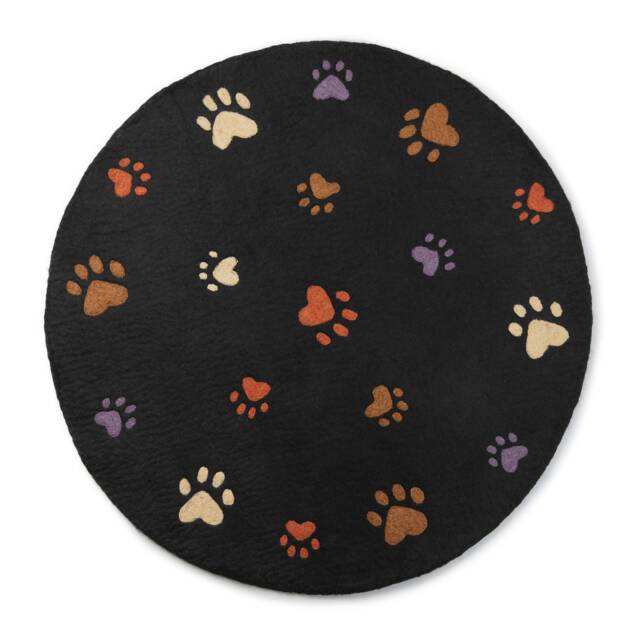 Handmade Felted Wool Paw Mat Multi-Purpose Pet Rug by Etsy | ufurnish.com