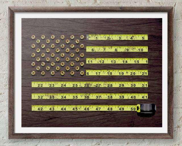 Rural Chic Wall Decor Of How Do You Measure Up Screened Look American ...