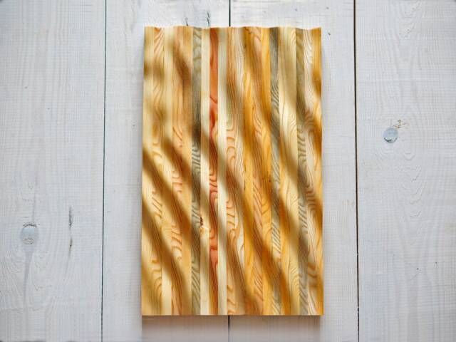 Reclaimed Wood Slat Wall Panel Abstract Wave Relief Art Pallet Wood by ...