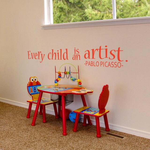 Every Child Is An Artist Decal - Art Wall Masterpieces Pablo Picasso ...